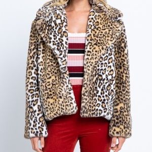 Jackets & Coats | Leopard Animal Print Vegan Faux Fur Jacket | Poshmark